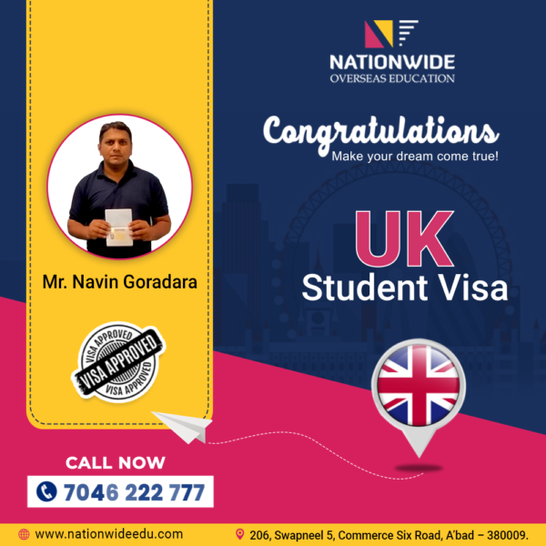 Congratulations for getting Student Visa for Overseas Study Abroad in UK